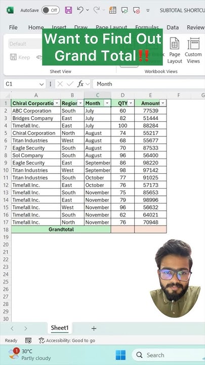 Excel Amazing Tricks Subtotal Function #excel #exceltips #exceltricks #shorts - YouTube