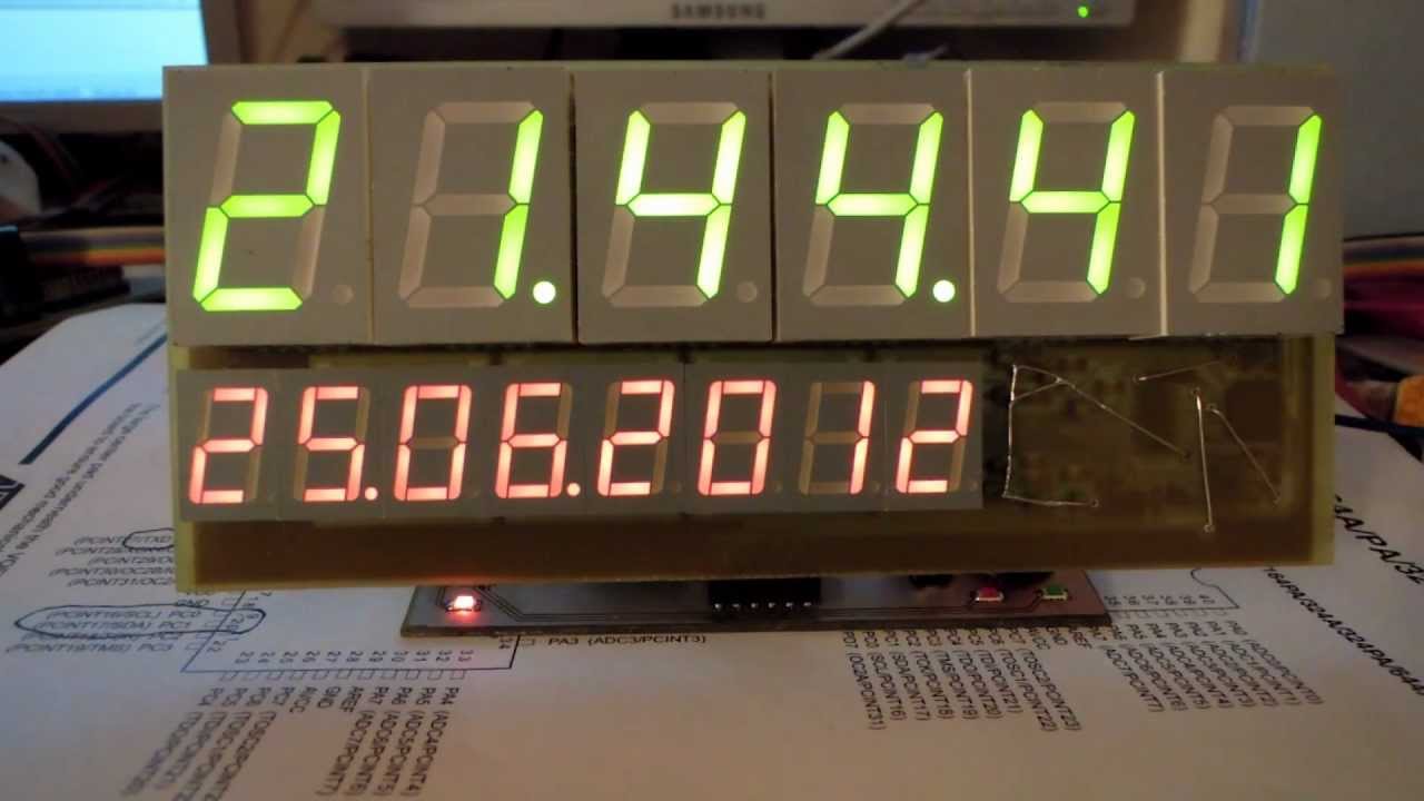 Oncore M12+ GPS clock prototype - YouTube