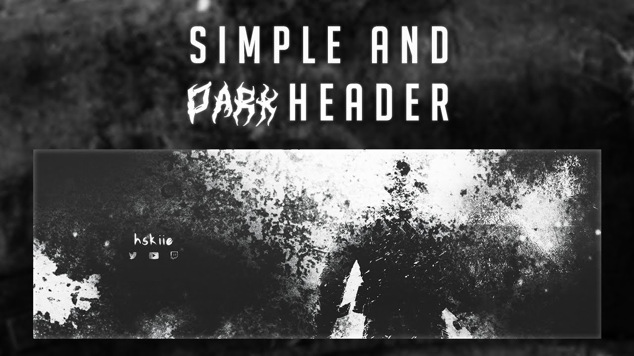 Dark Themed Twitter Header Speedart - Adobe Photoshop CC/CS6 - YouTube
