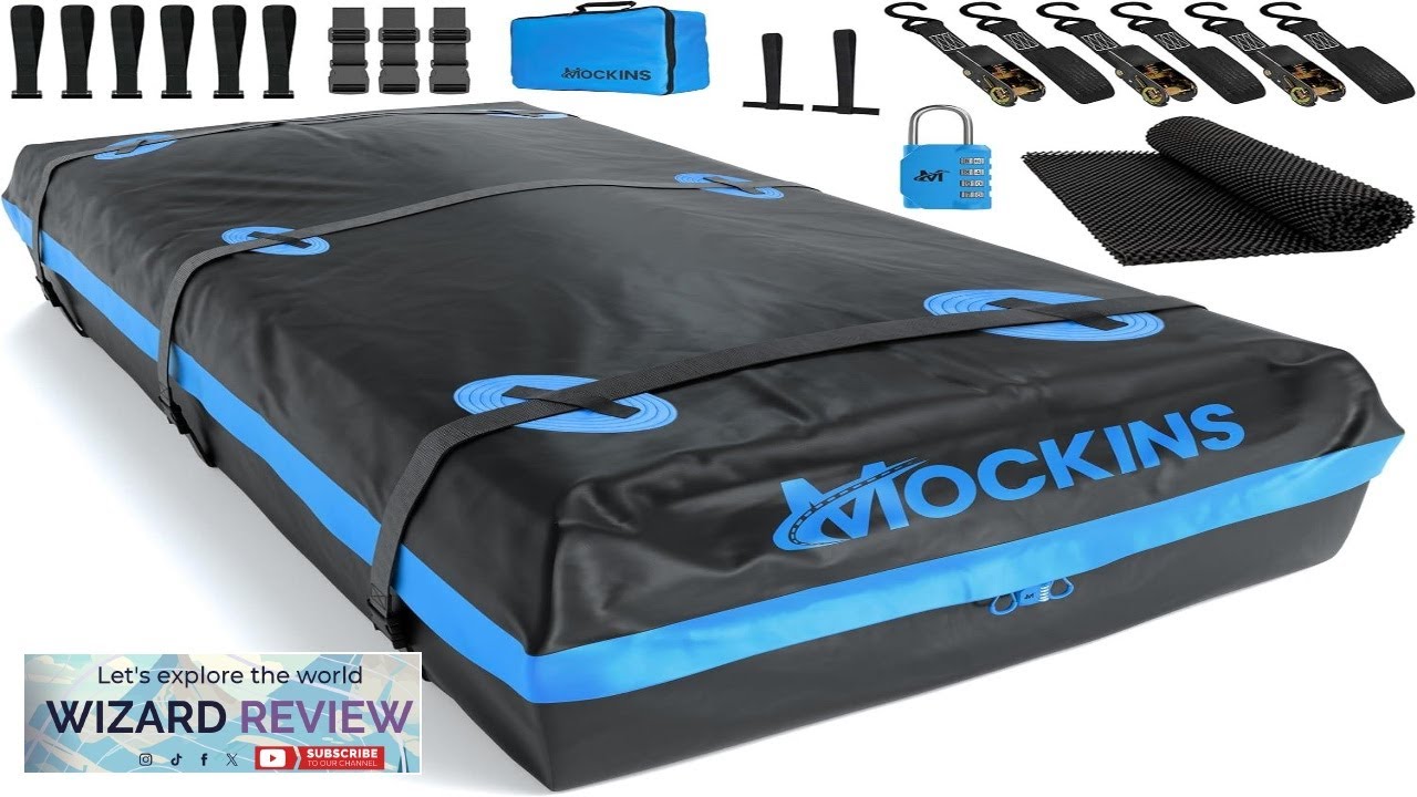 Mockins 35CuFt Car Rooftop Cargo Carrier Bag |80"x40"x19" Soft Top Car ...
