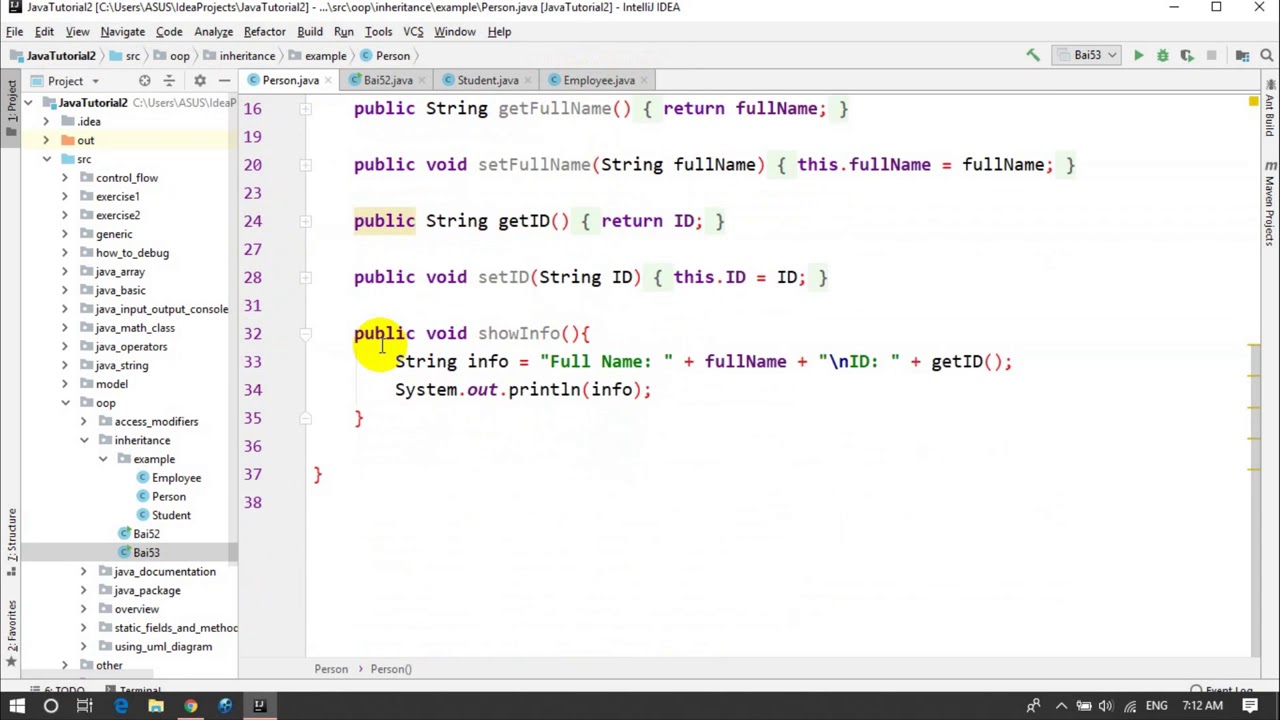 Java 52 Định nghĩa lớp con trong Java - YouTube