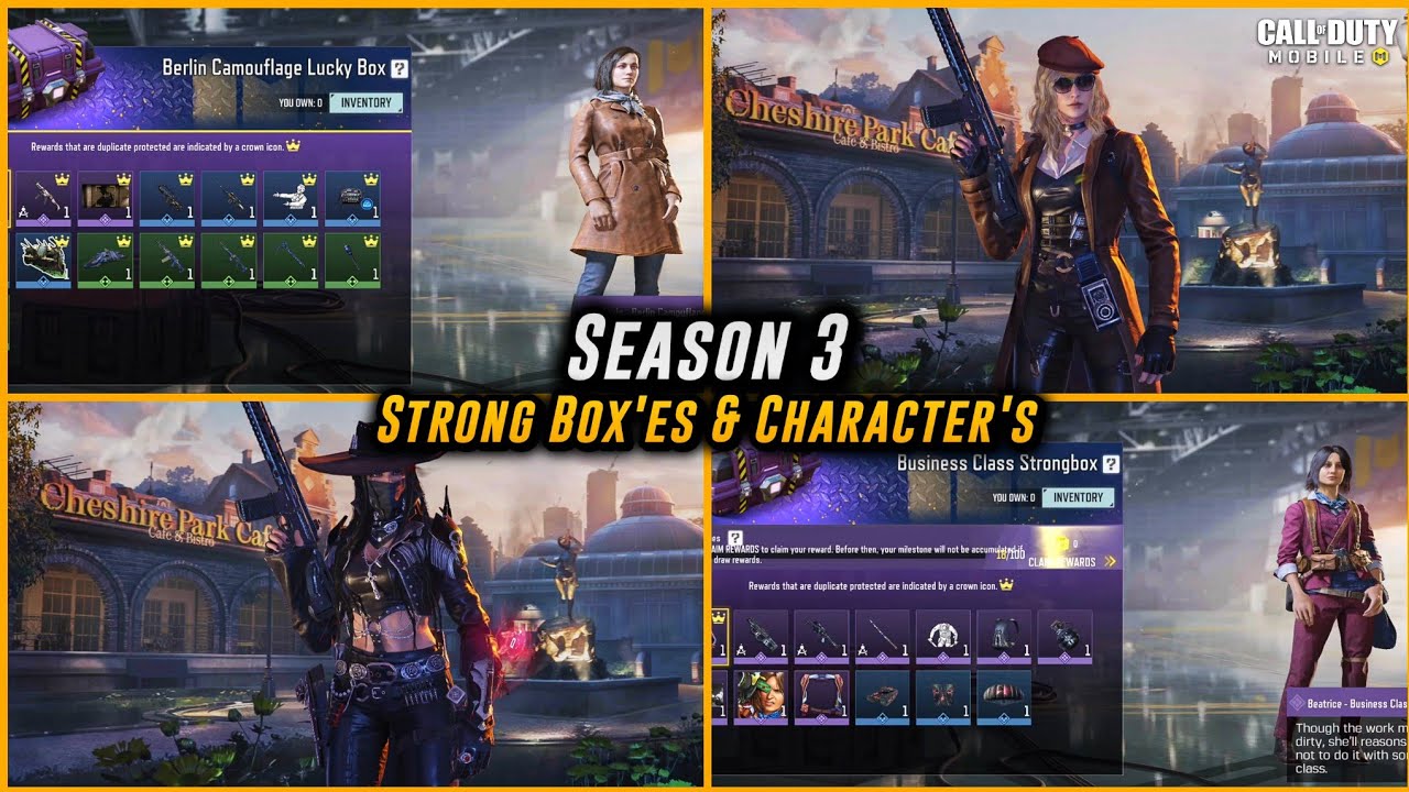 COD Mobile Season 3 StrongBox'es | Lucky Box'es & Character's - YouTube