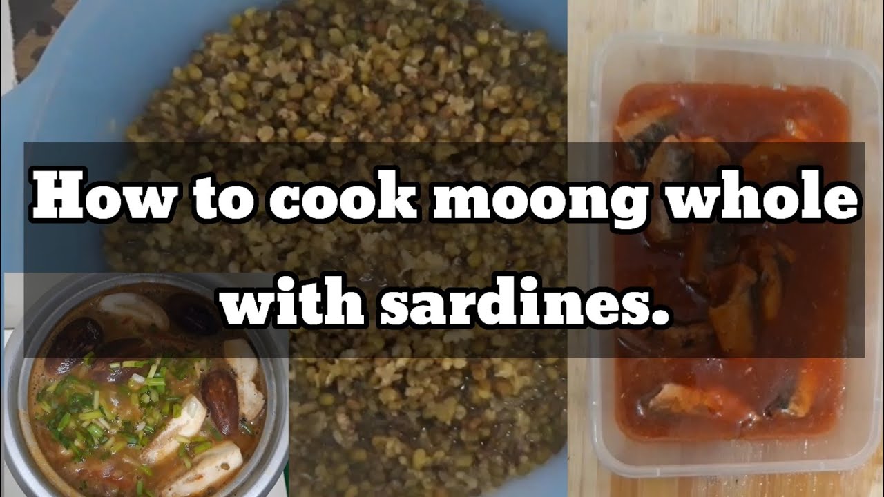 How to cook moong whole/mongo with sardines. - YouTube