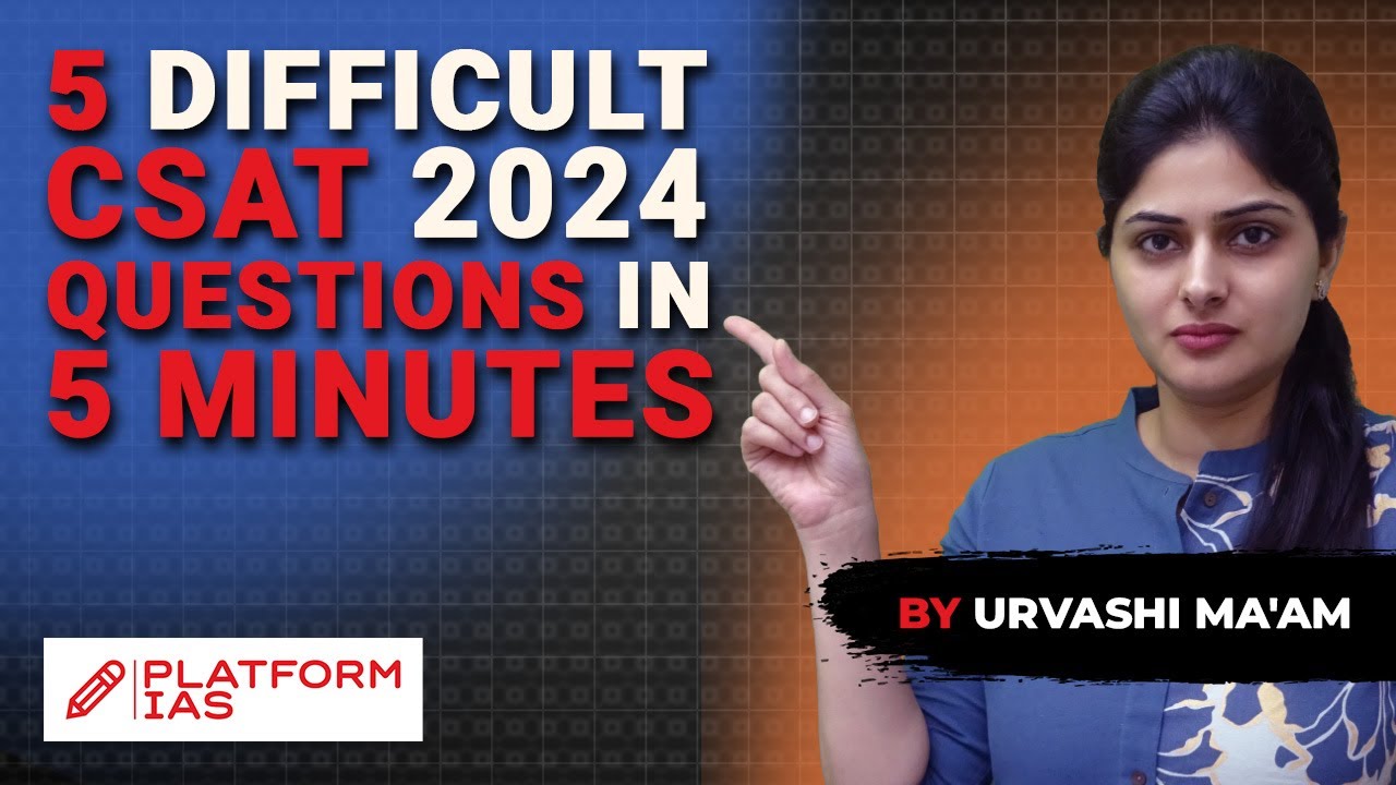 5 Difficult CSAT 2024 Questions in 5 Minutes #csat #csatupsc #csatmaths ...