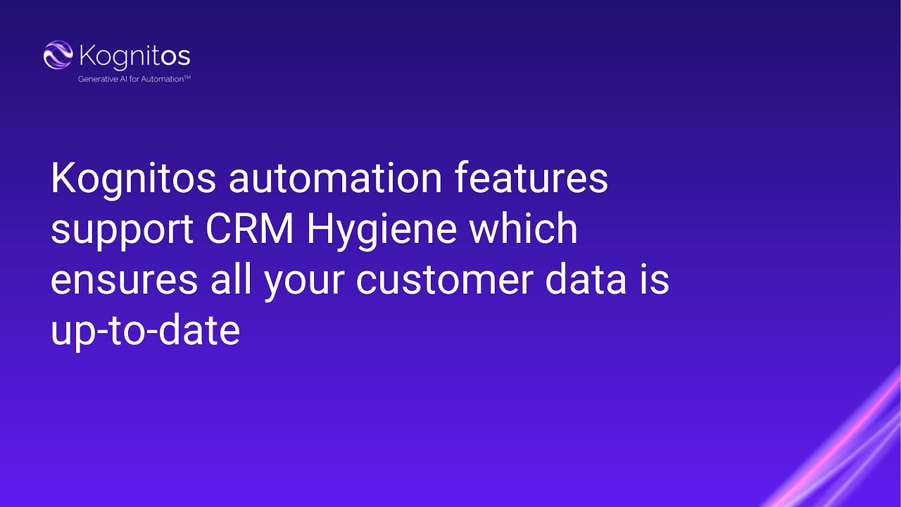 Kognitos automation features support CRM Hygiene which ensures all your customer data is up-to ...