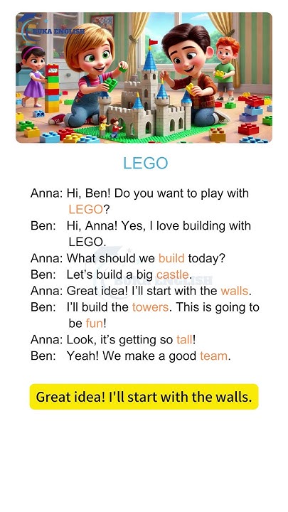 LEGO Simple English Conversation | English Dialogue for Beginners # ...