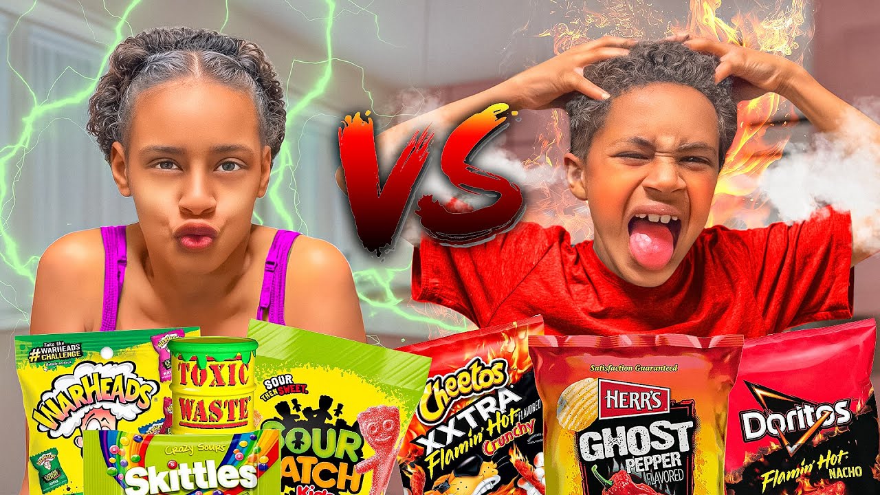 Eating the World’s Hottest vs Sourest Foods Challenge! (Extreme ...