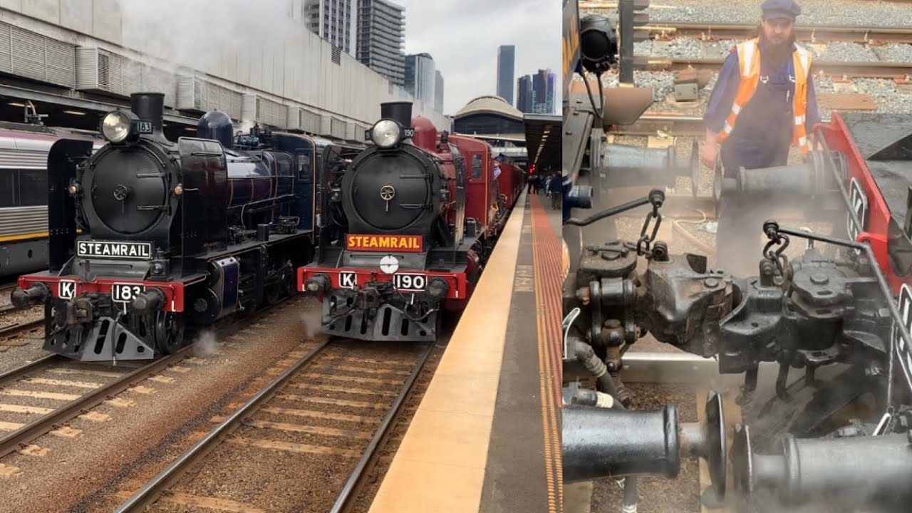 Steamrail VR K183 Runs Around at Southern Cross Station - Shepparton ...