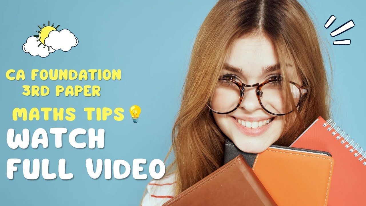 CA foundation 3rd paper Maths |#ca #tips #maths #foundation #exam - YouTube