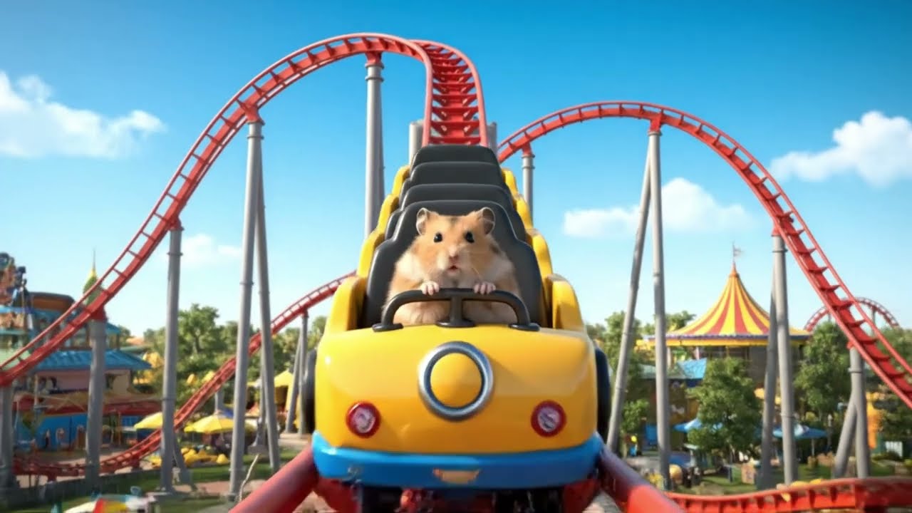 Hamster Reactions First Time on a Rollercoaster! - YouTube