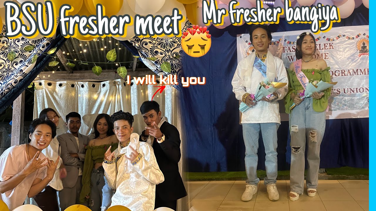 Buddhist fresher meet 2023-24..I got title of mr fresher 🥳🥳 - YouTube