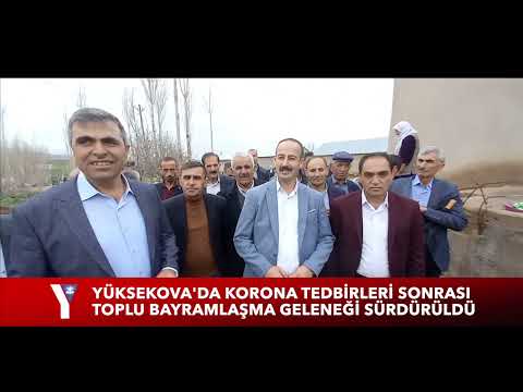 Yüksekova'da korona kısıtlamaları sonrası toplu bayramlaşma geleneği sürdürüldü