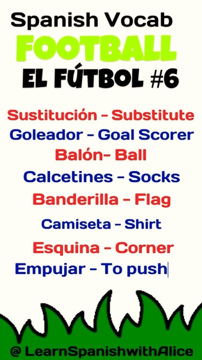 Football Vocabulary in Spanish #shorts #learnspanish - YouTube