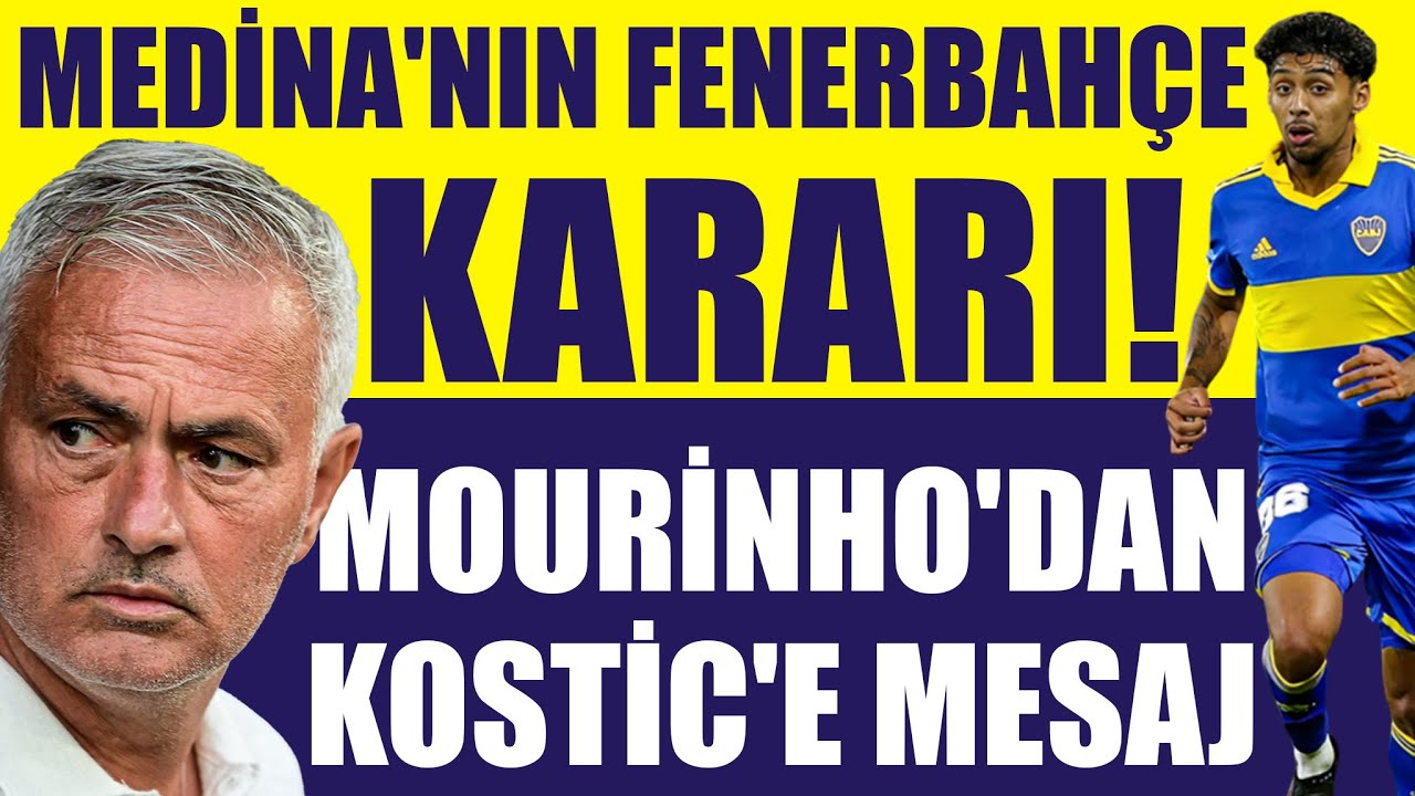 Medina'nın Fenerbahçe kararı! Mourinho'dan Filip Kostic'e mesaj - YouTube