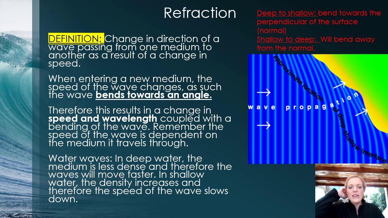Properties of Waves Refraction pt.7 - YouTube