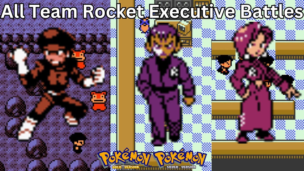 Pokémon Gold & Silver - All Team Rocket Executive Battles - YouTube