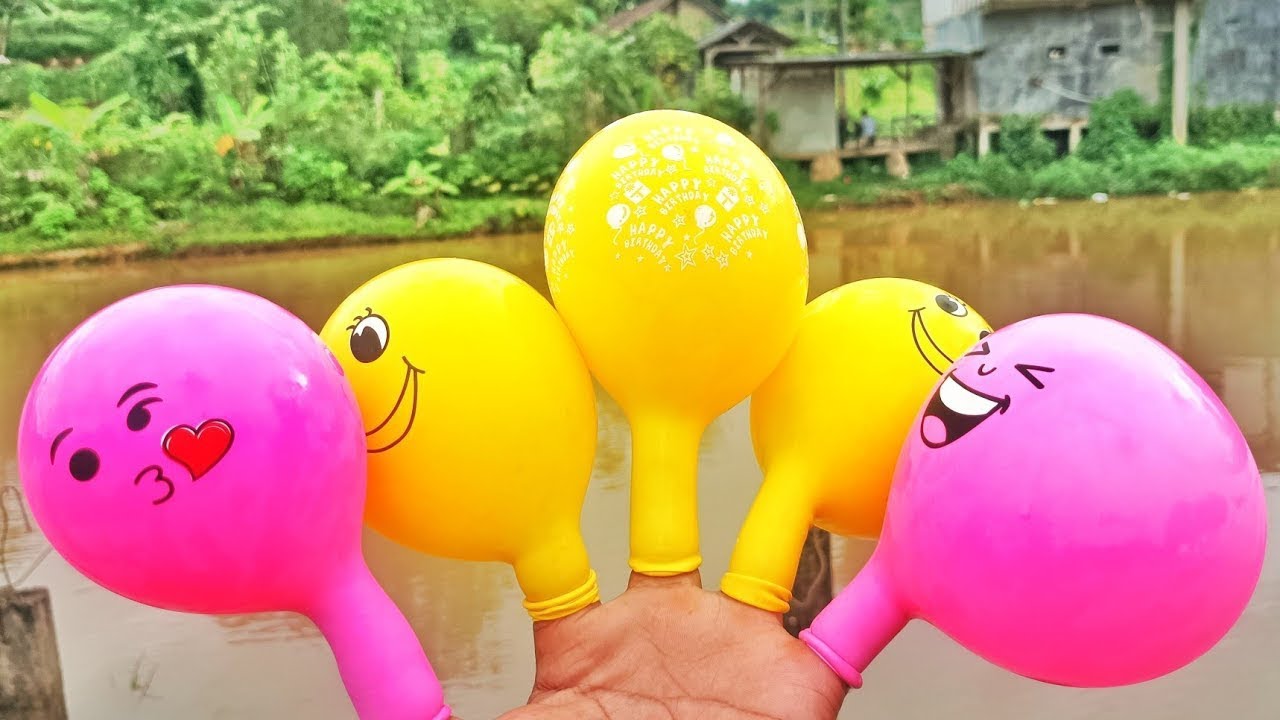 menemukan balon warna warni, berhadiah,balon karakter lucu,suara balon ...