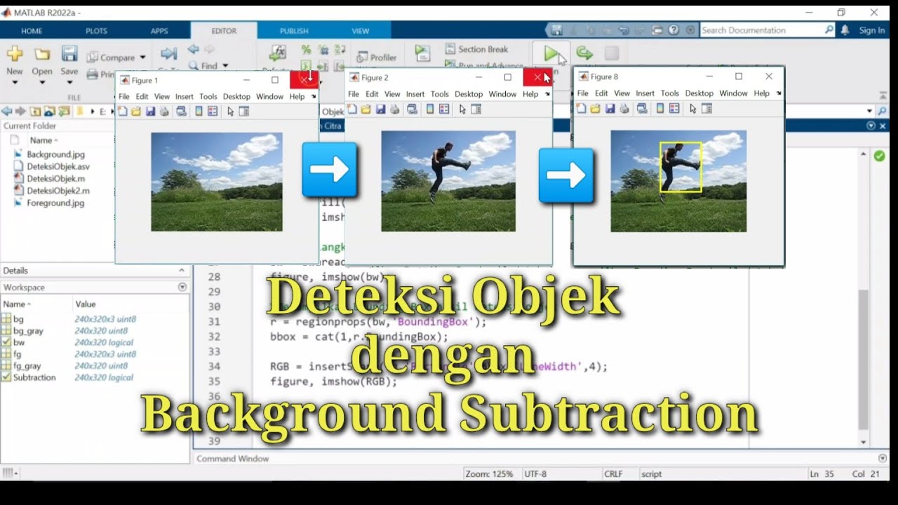 Deteksi Objek dengan Metode Background Subtraction - YouTube