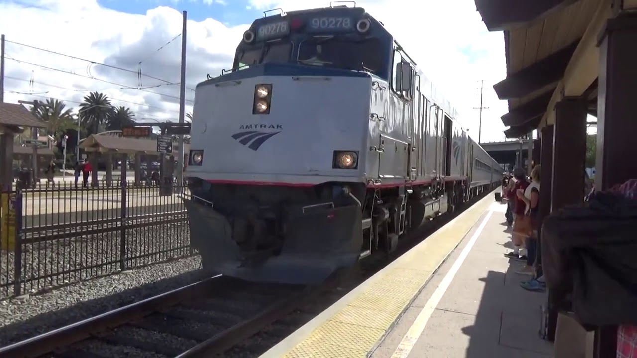 Amtrak train 573 NPCU 90278 arrived at old town tc - YouTube