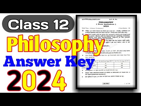 H.S Philosophy Answer Key 2024 |Wbchse Class 12 Philosophy Answer Key ...