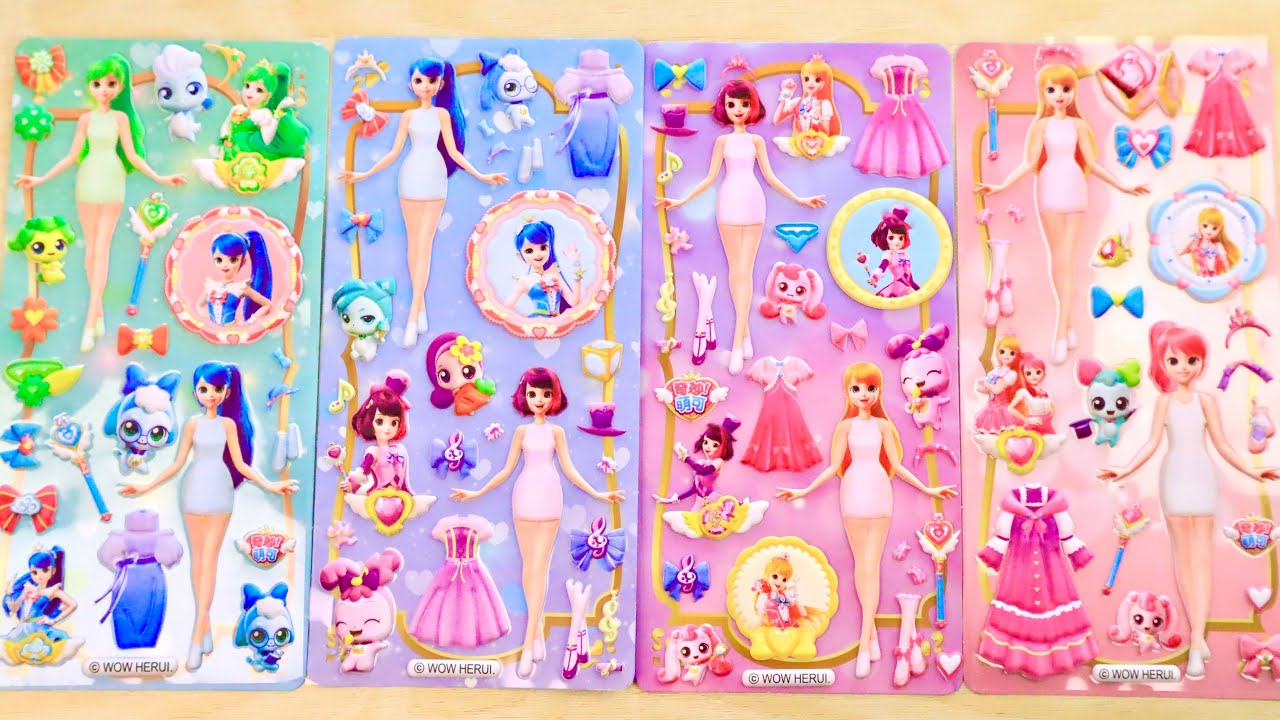 Paper DIY ️Decorate Catch Teenieping Green/Blue/Purple/Pink 3D Sticker ...