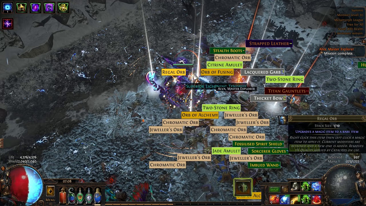 Path Of Exile 3.9 One 16T map 2Exalted Orb (Sextant Mod: Nemesis,Beyond ...