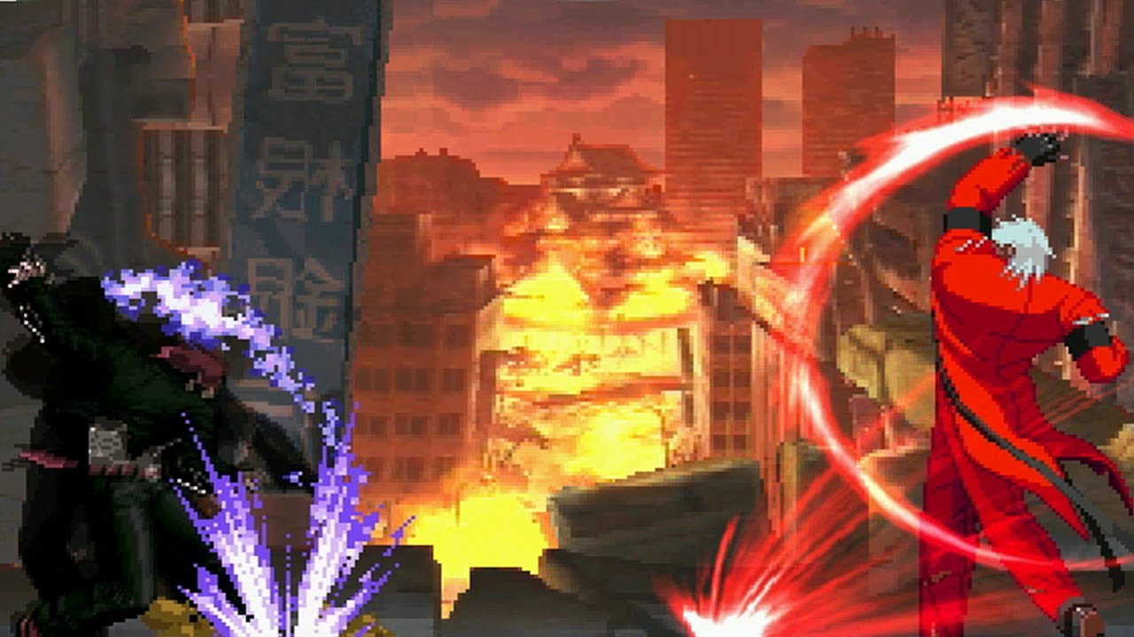 Mugen - KOF - Orochi Kyo vs. God Rugal - 大蛇京 vs. 上帝路卡爾 - YouTube