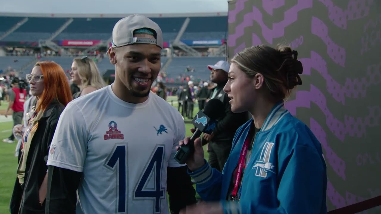 RB Jahmyr Gibbs, WR Amon-Ra St. Brown and OL Penei Sewell recap Pro ...