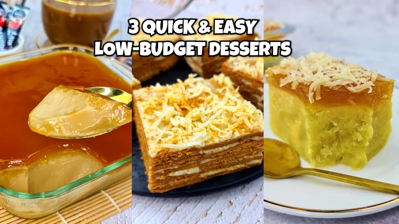 3 QUICK & EASY LOW-BUDGET DESSERTS | Few Ingredients Desserts Ready in ...