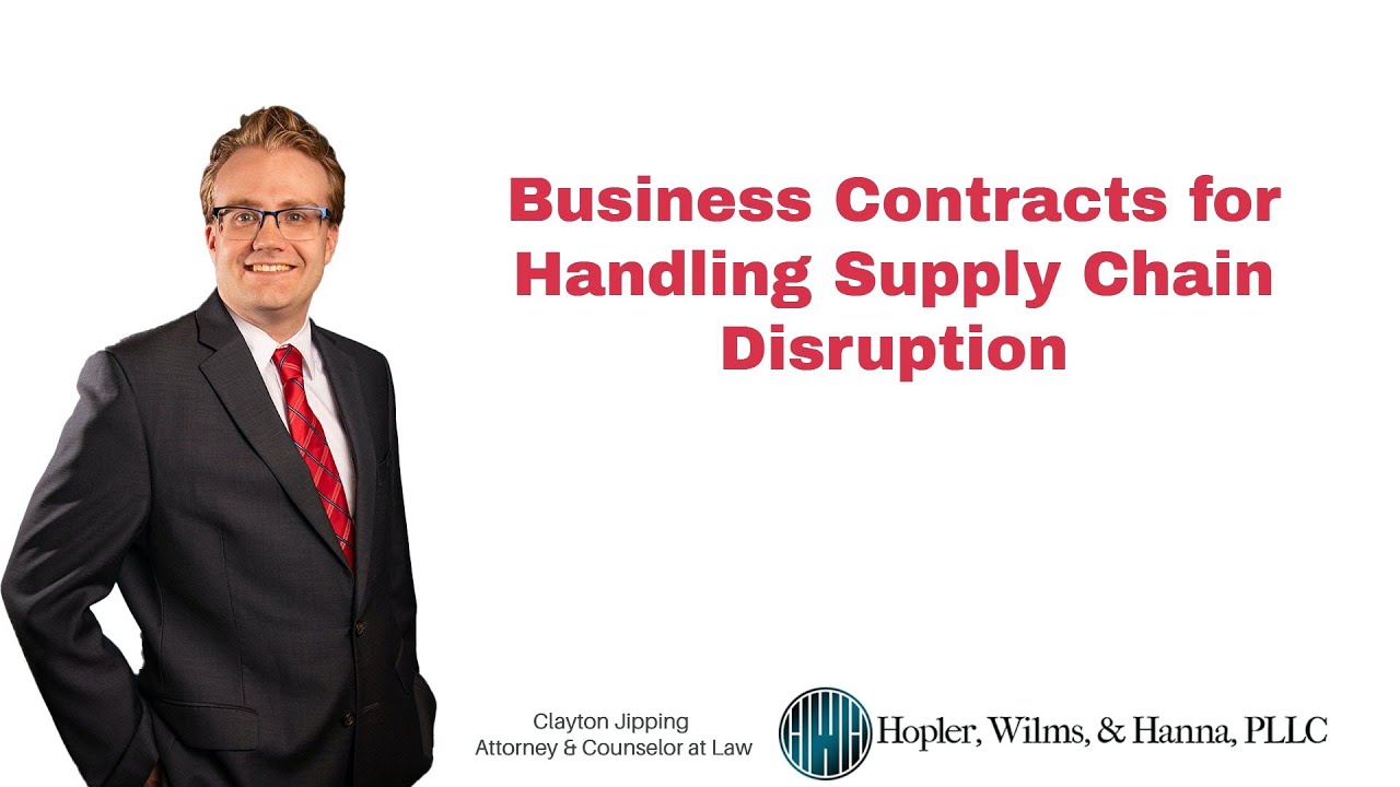 Business Contracts for Supply Chain Disruption - YouTube