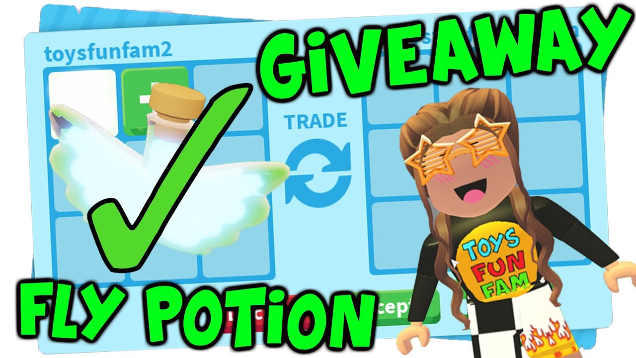 FLY POTION GIVEAWAY in Adopt me come and join (LIVE) - YouTube