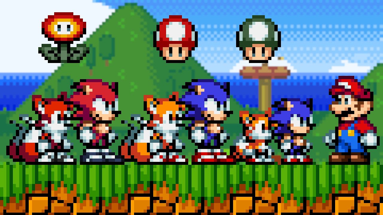Sonic & Tails in Super Mario Bros. 1 Modern (Sonic Boll 2.0.5). ᴴᴰ ...