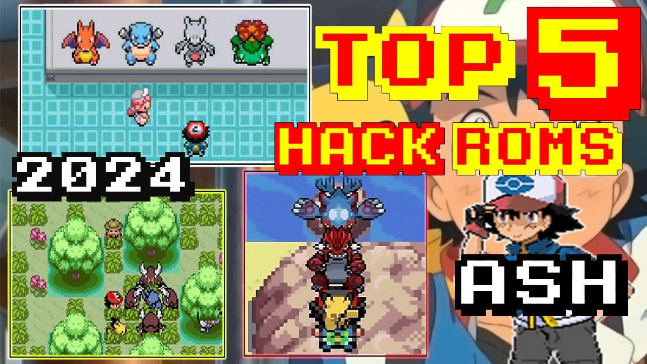 TOP 5 MEJORES HACK ROMS BASADOS en ASH KETCHUM en el ANIME POKÉMON ...