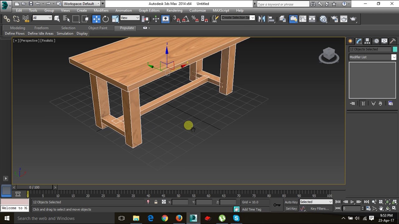 How to Make a Table in 3D Max - YouTube