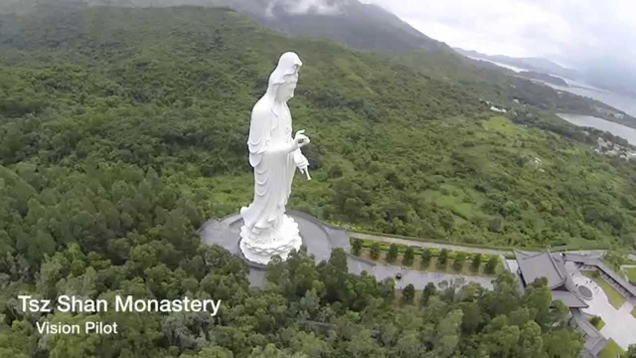 Hong Kong Tai Po Tsz Shan Monastery Guan Yin by DJI Phantom Vision POI ...