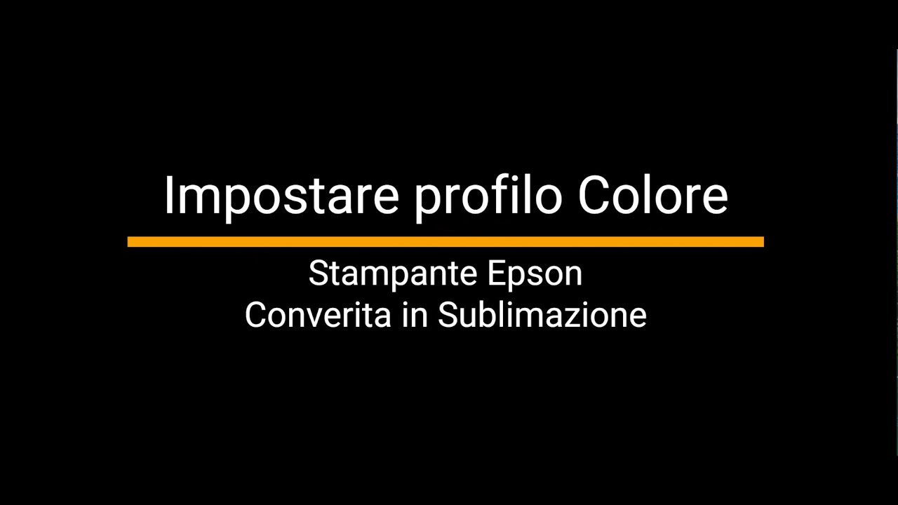 Impostazione Profilo Colore - YouTube
