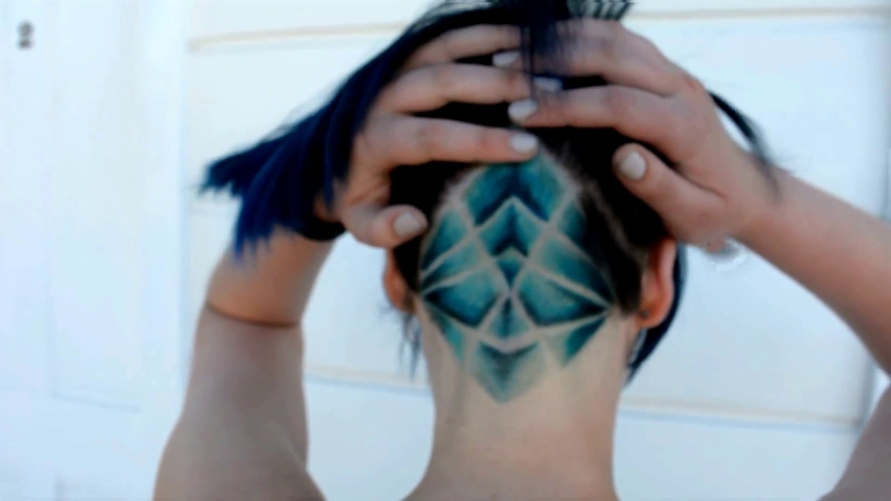 blue abstract undercut design - YouTube