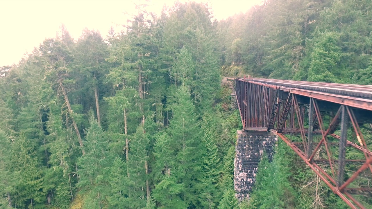 Goldstream Provincial Park Trestle near Victoria BC drone footage - YouTube