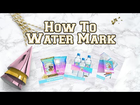 How To Watermark Your Work For Customers - YouTube