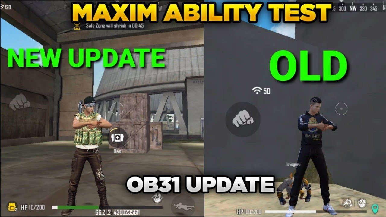 MAXIM ABILITY TEST AFTER UPDATE | OB31 UPDATE MAXIM ABILITY CHANGE | FF ...