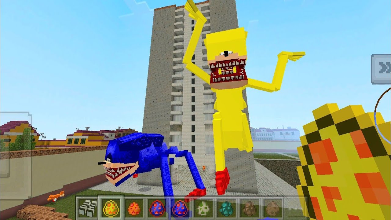 Shin Sonic the fog in Minecraft PE - YouTube