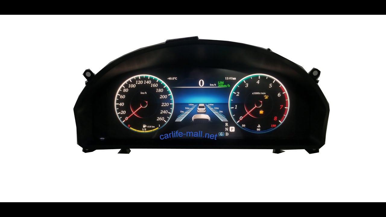 carlife mall review video for aftermarket benz digital cluster W204 ...