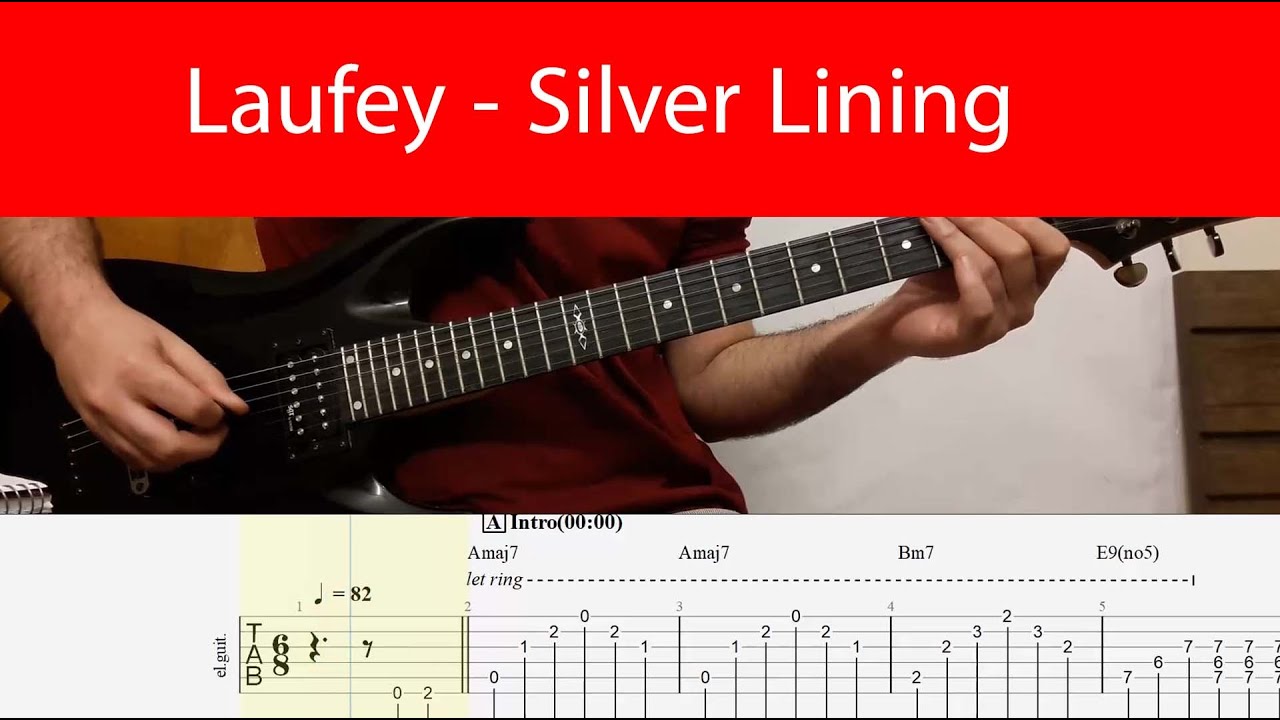 Laufey - Silver Lining Guitar Arpeggio With Tabs - YouTube