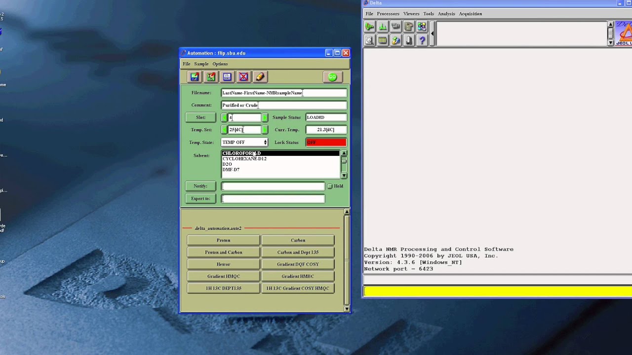 How to run an NMR sample using JEOL Delta - YouTube