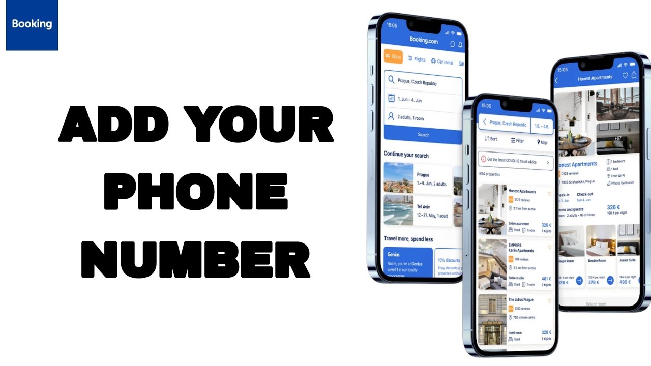 How To Add Your Phone Number On Booking.com App - YouTube