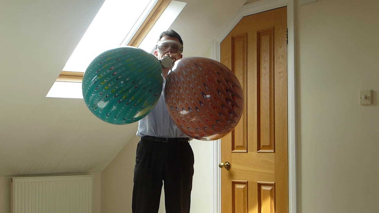blowing up 2 balloons simultaneously posing the question which one will ...