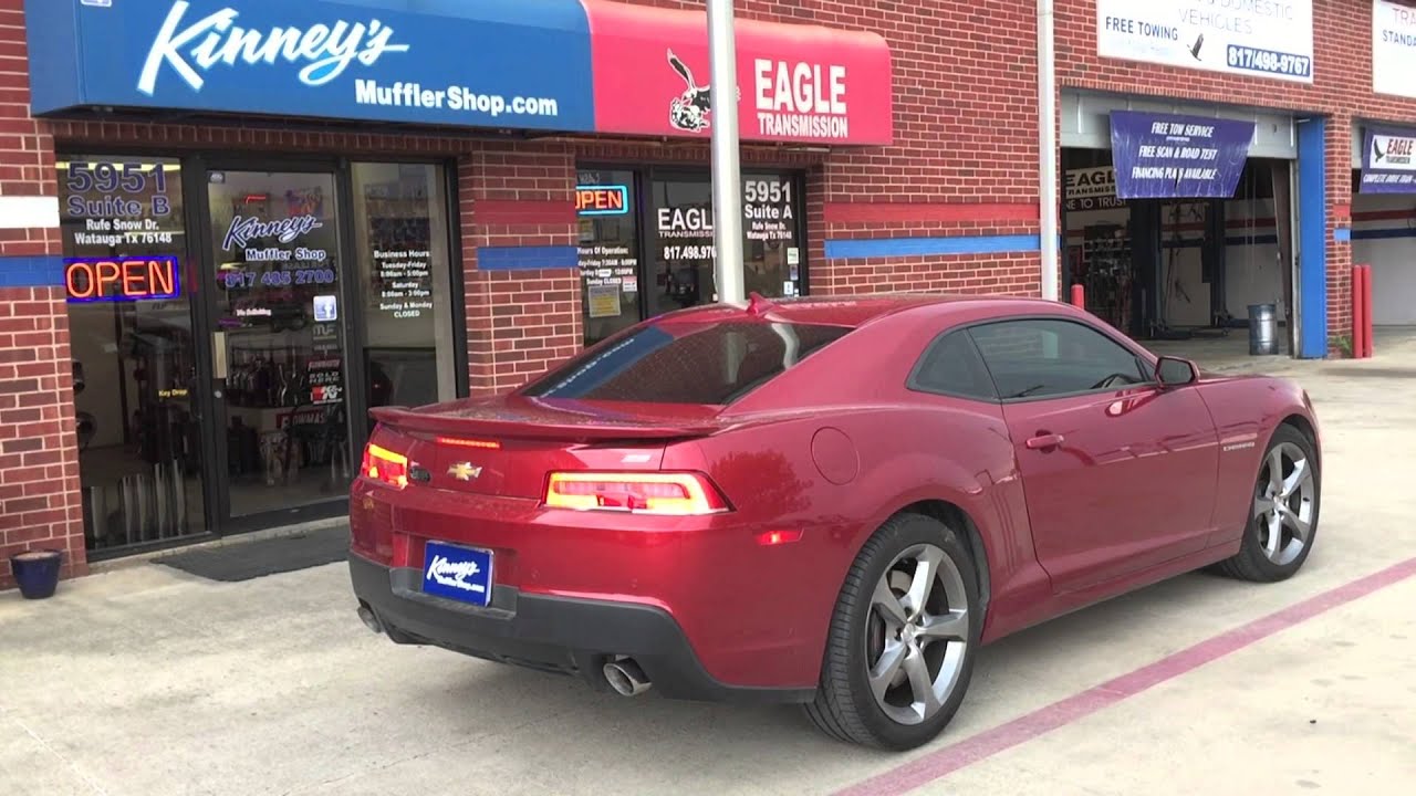 2014 Camaro SS Tunnel Ram Custom exhaust System by Kinney's - YouTube