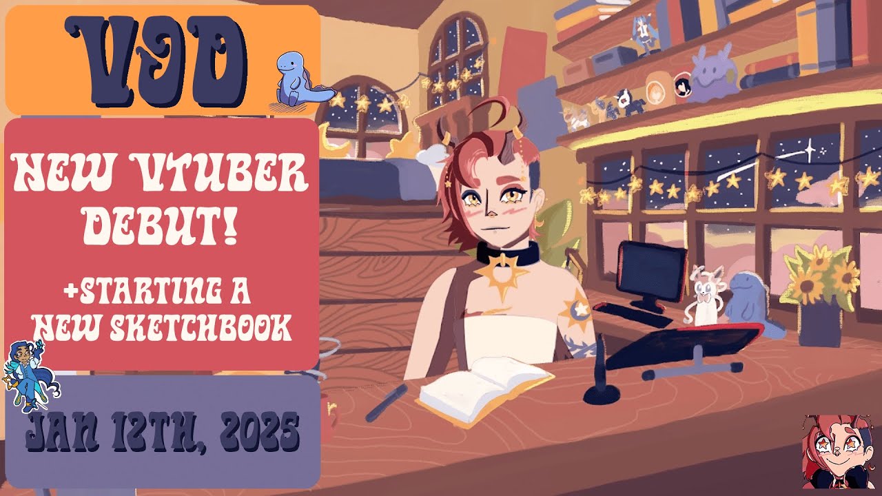 Debuting My New VTuber Model + Starting a New Sketchbook! - VOD - YouTube
