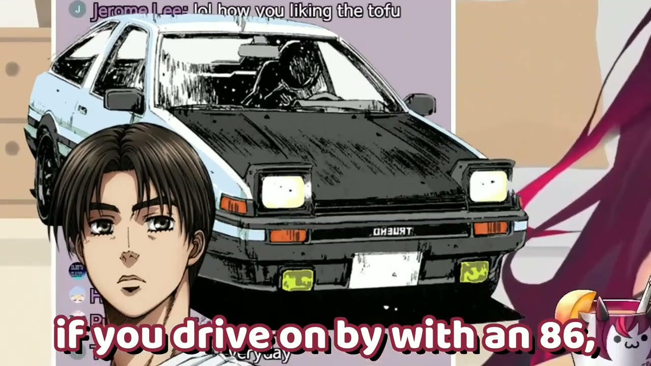 ̶m̶o̶g̶i IRYS having a crush with Takumi fujiwara - initial d hololive ...