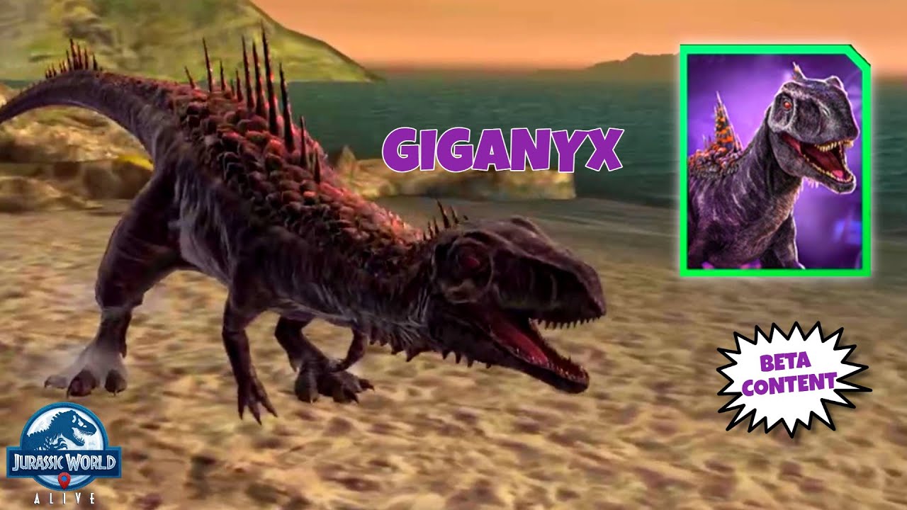 GIGANYX!! FIRST LOOK! Jurassic World Alive beta - YouTube